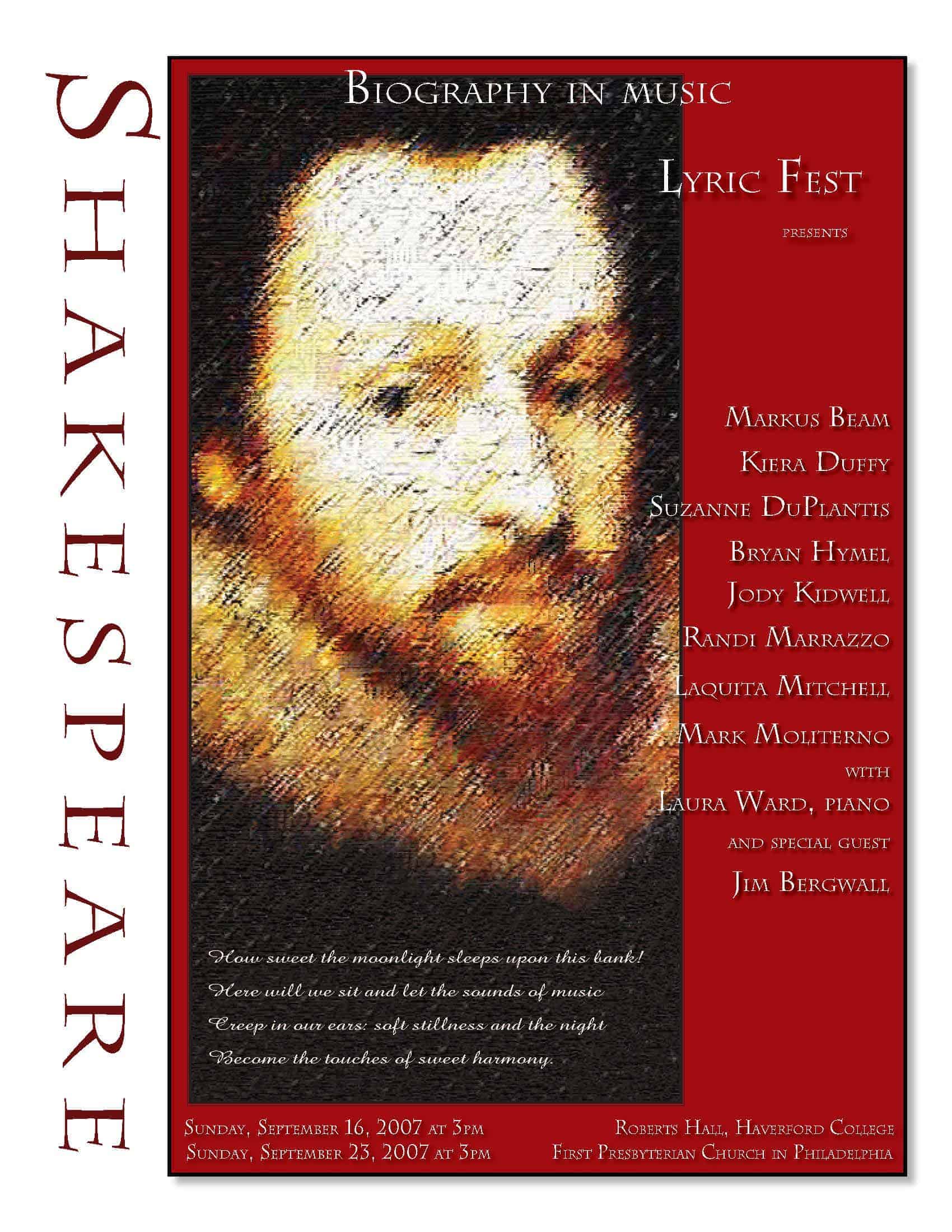 2007-08 Biography in Music: Shakespeare - Lyric Fest